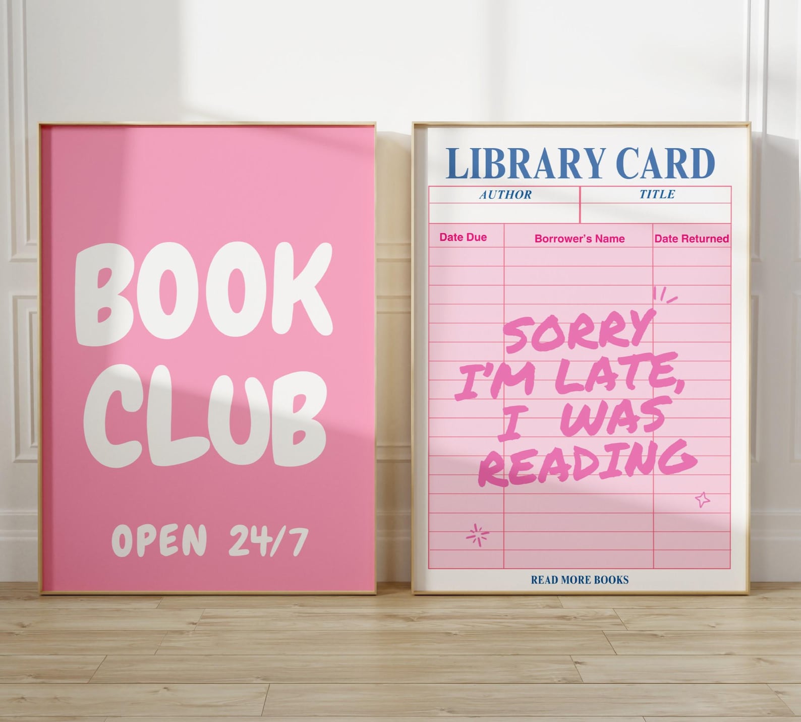 Book Club Print, Book Lovers Gift Print, Trendy Reading Corner Poster ...