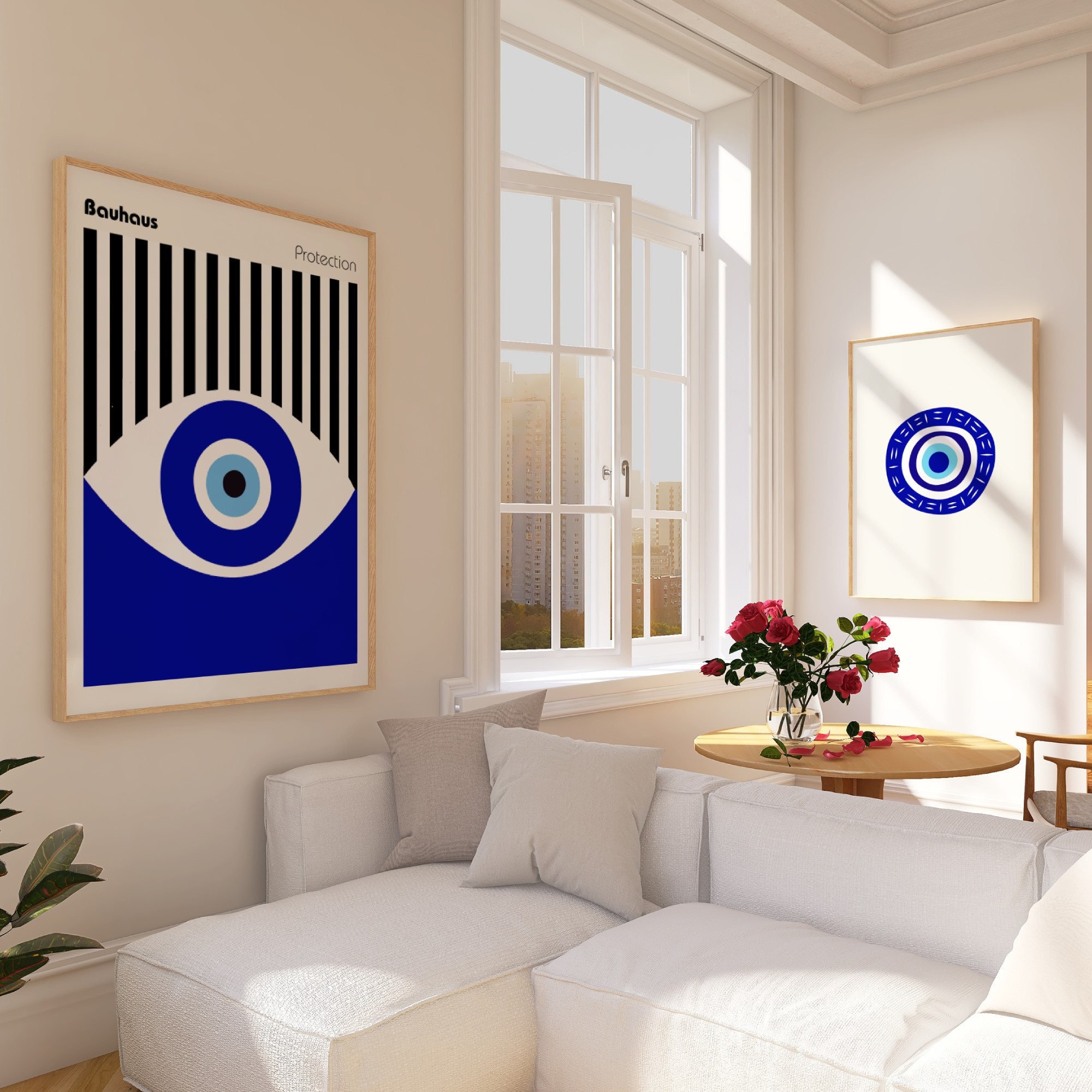 Evil Eye Poster, Spiritual Wall Art, Nazar Wall Art, Greek Eye Wall Art ...