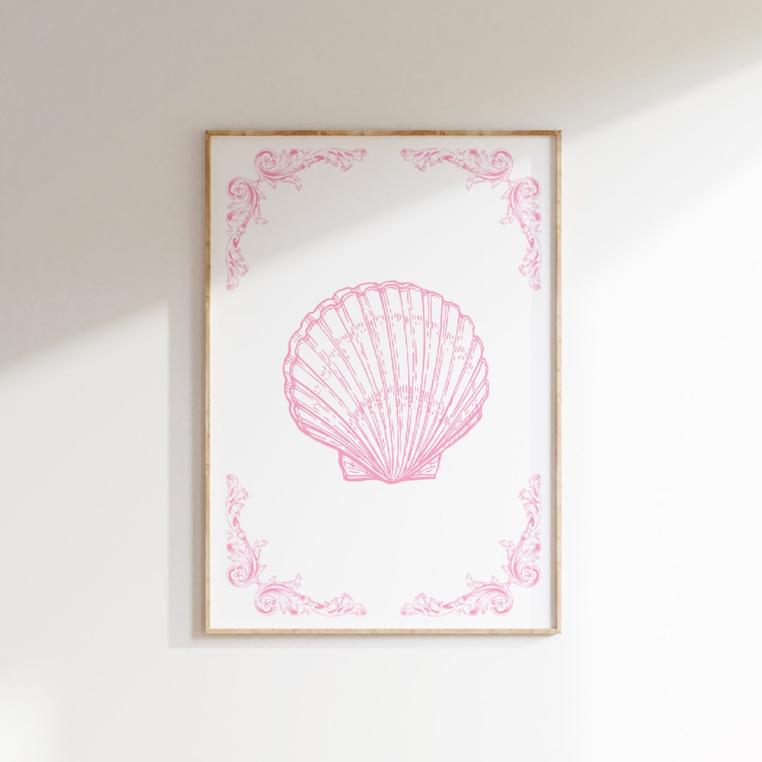Seashell Print, Coastal Cowgirl Decor, Beachy Room Decor, Surf Poster ...