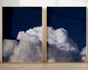 Cloud Wall Art, Vintage Oil Painting, Cloud Prints, Aesthetic Clouds ...
