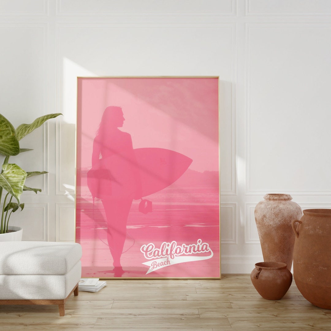 Surf Art, Surf Poster, Surf Wall Art, Surf Girl Wall Art, Pura Vida ...