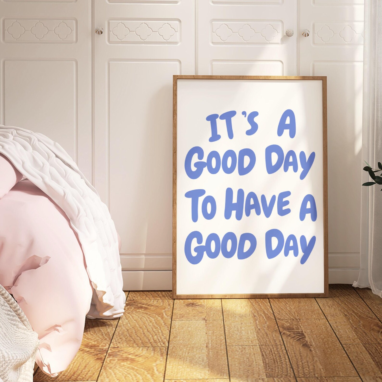 Today is a Good Day Print, It's a Good Day Poster, Light Blue Wall Art ...