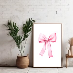 Pink Bow Print, Set of 3, Preppy Wall Art, Teen Room Decor, Preppy ...