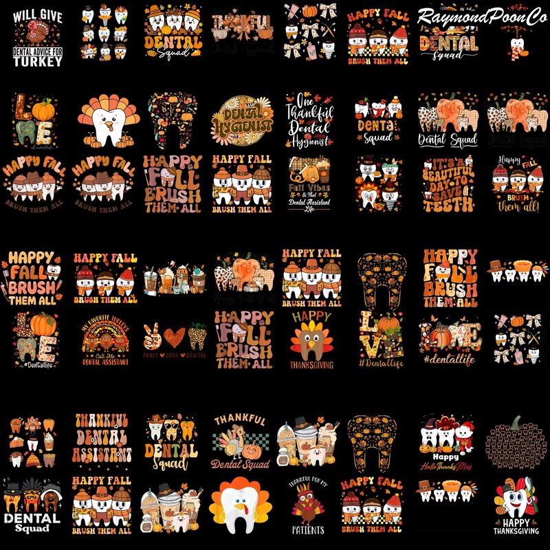 Autumn Dental Squad Svg - Etsy