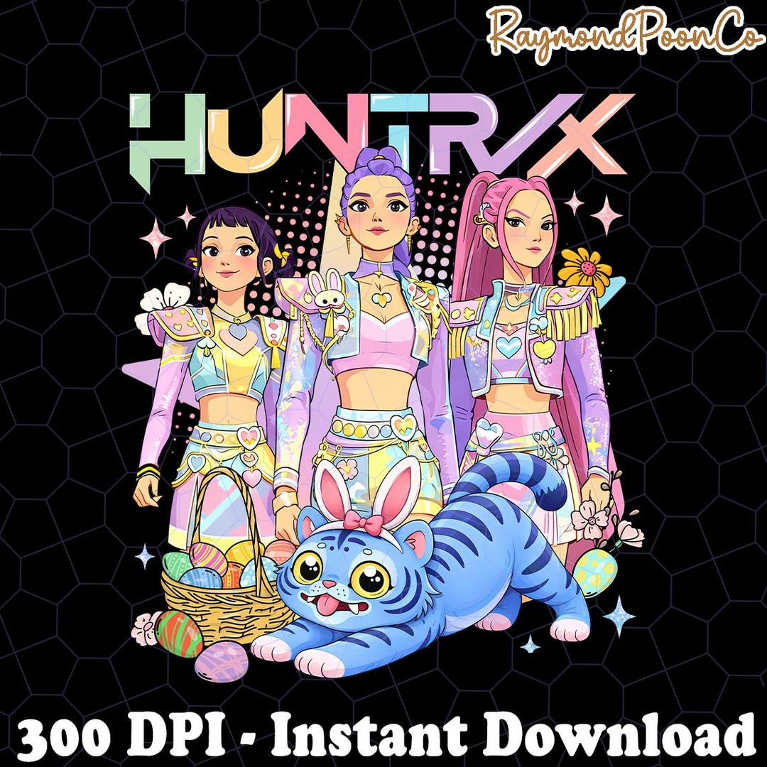 Huntrix Kpop Demon Hunter Easter PNG – Mira Zoey Rumi Derpy Cute Bunny ...