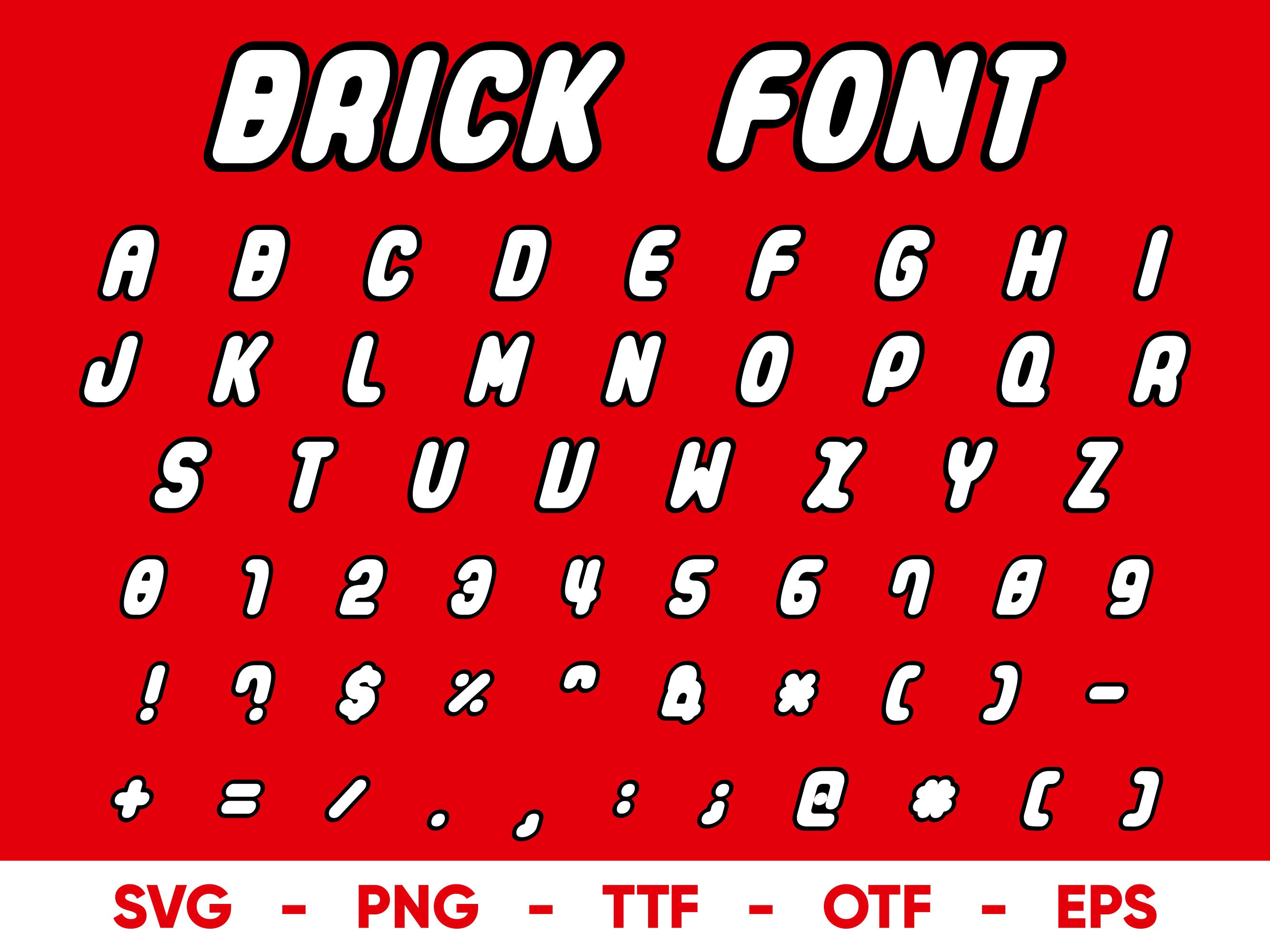 Lego Brick Font