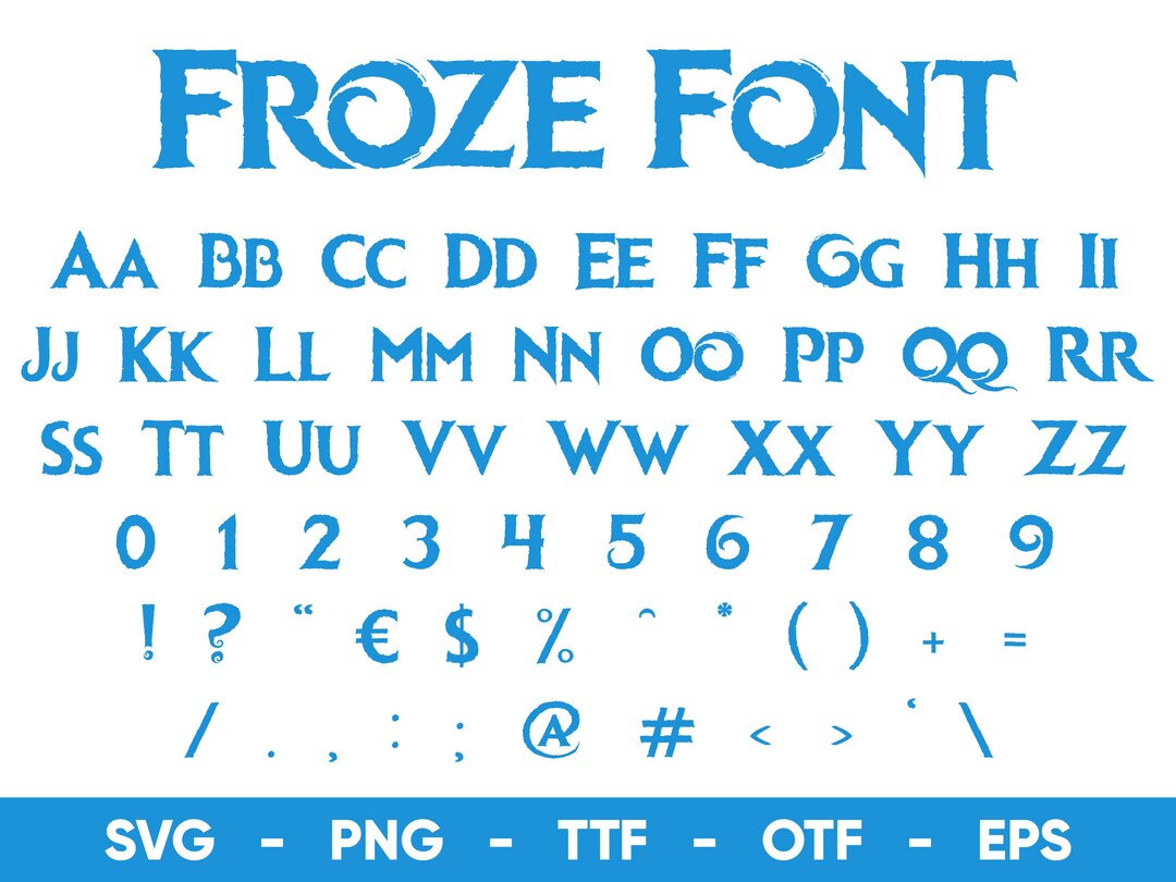 Frozen Font SVG Frozen Font Svg Files for Cricut and - Etsy Denmark