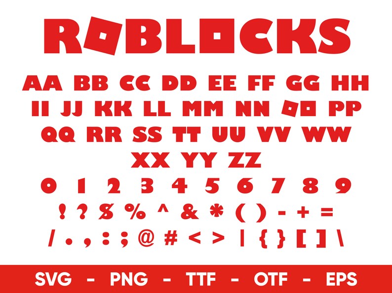 Roblocks Font SVG Roblocks Font Svg Files for Cricut and - Etsy Ireland