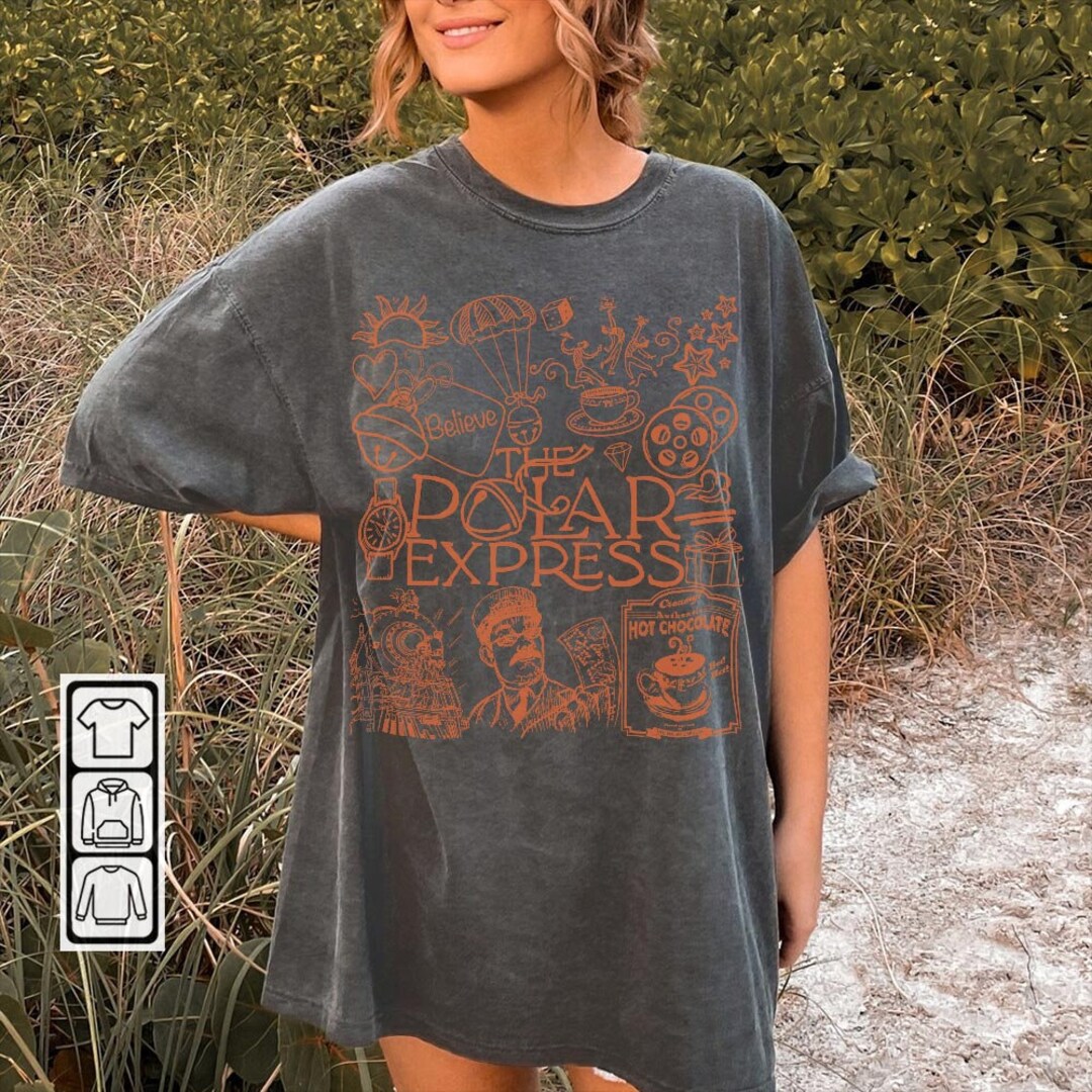 The Polar Express Movie Doodle Art Shirt the Polar Express - Etsy