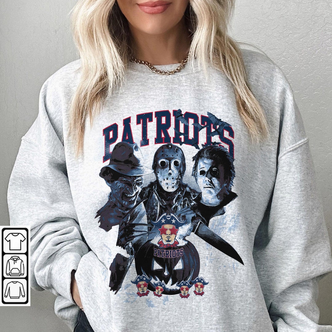 Patriots Halloween Horror Movie Football Sweatshirt Mac Jones - Etsy
