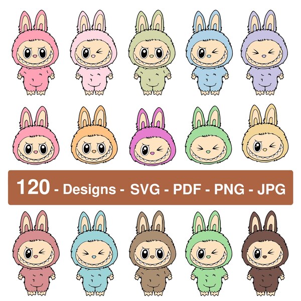 Labubu Faces Png - Etsy