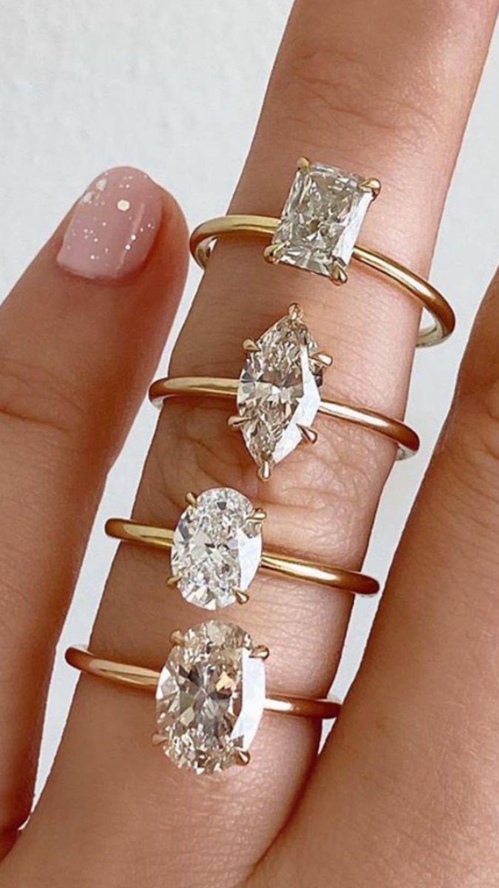 Custom Rings All Shapes Moissanite Diamond Rings Personalised ...