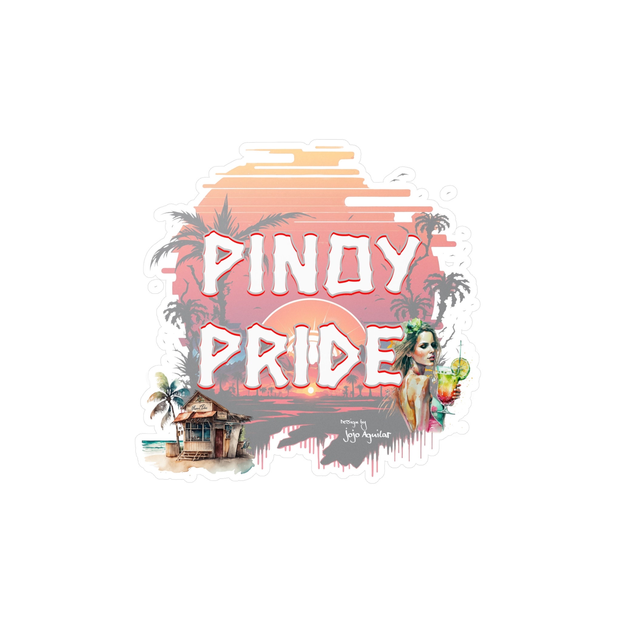 Sticker Pinoy Pride Philippines Pinay Filipino Kiss Cut Vinyl Etsy