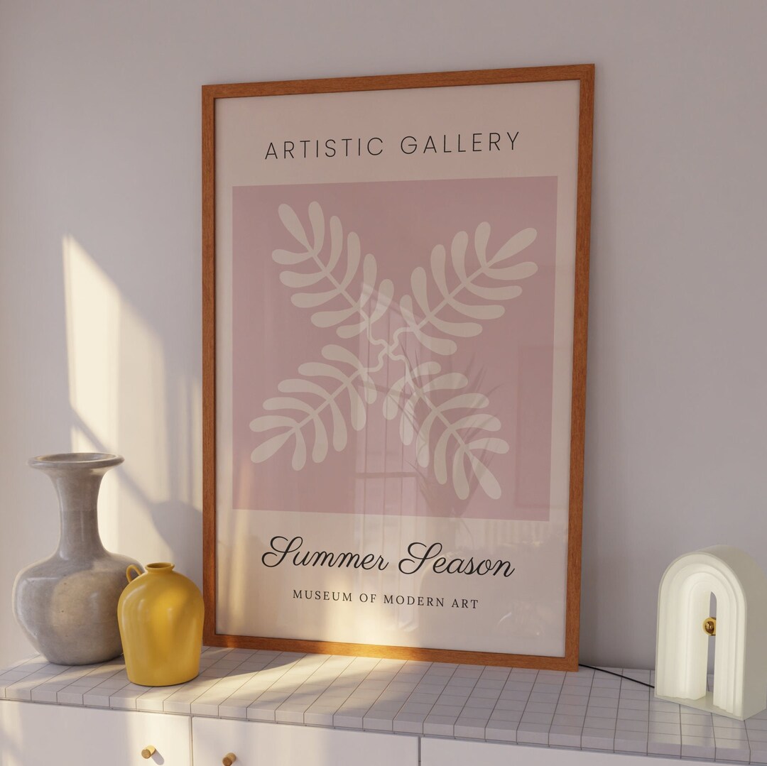 Pink Poster, Botanical Wall Art, Boho Wallart, Aesthetic Room Decor ...