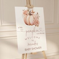 Pumpkin Baby Shower Bingo, Fall Baby Shower, Baby Shower Games, Pumpkin ...
