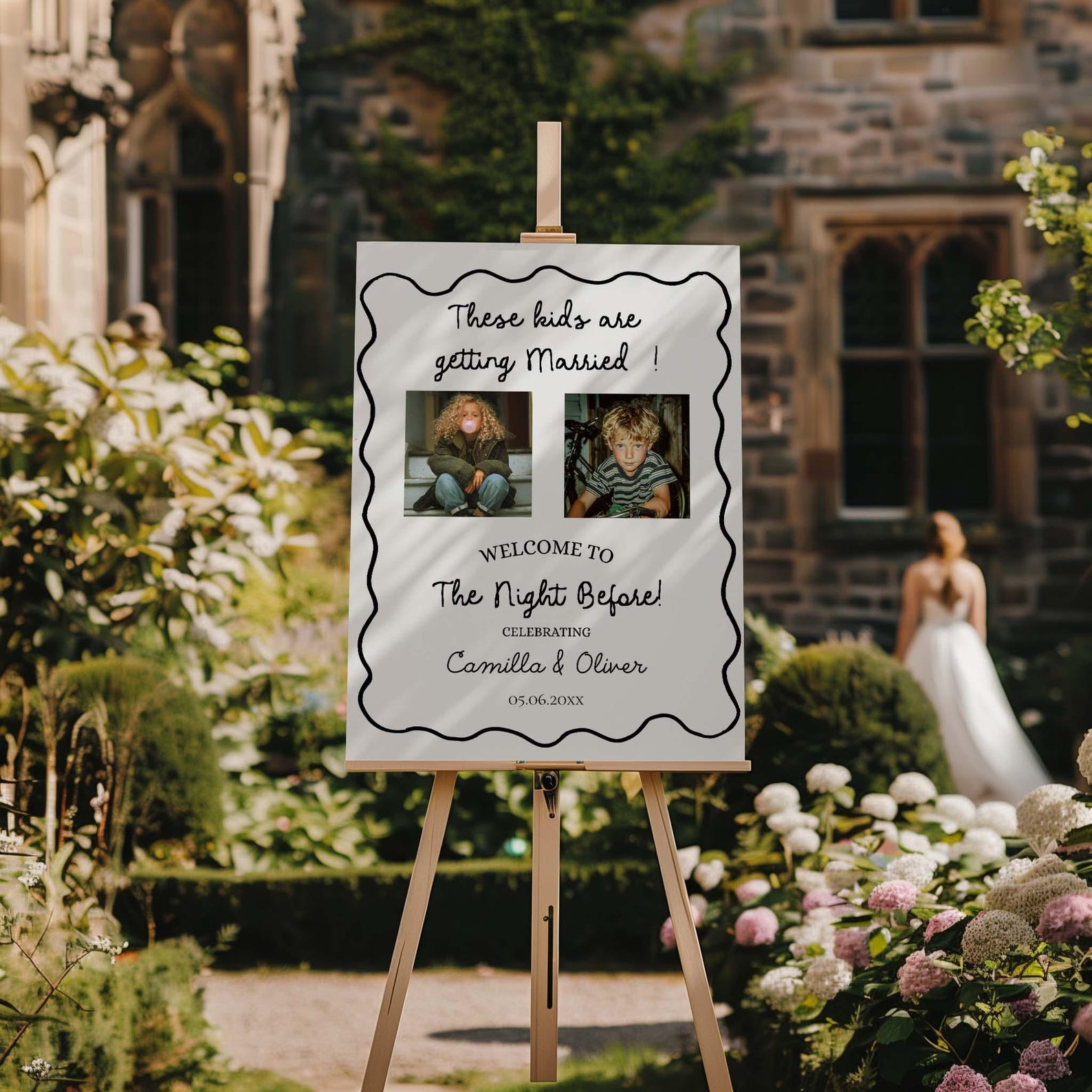Photo the Night Before Welcome Sign | Rehearsal Dinner Handwritten ...