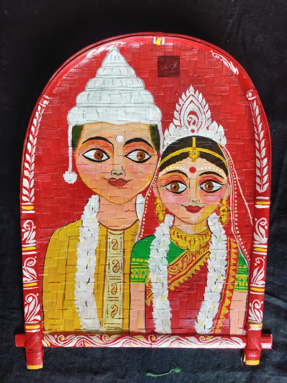 Bengali Wedding Kulo Wall Kulo Art Hand-painted Bou Kulo Wall Showpiece ...