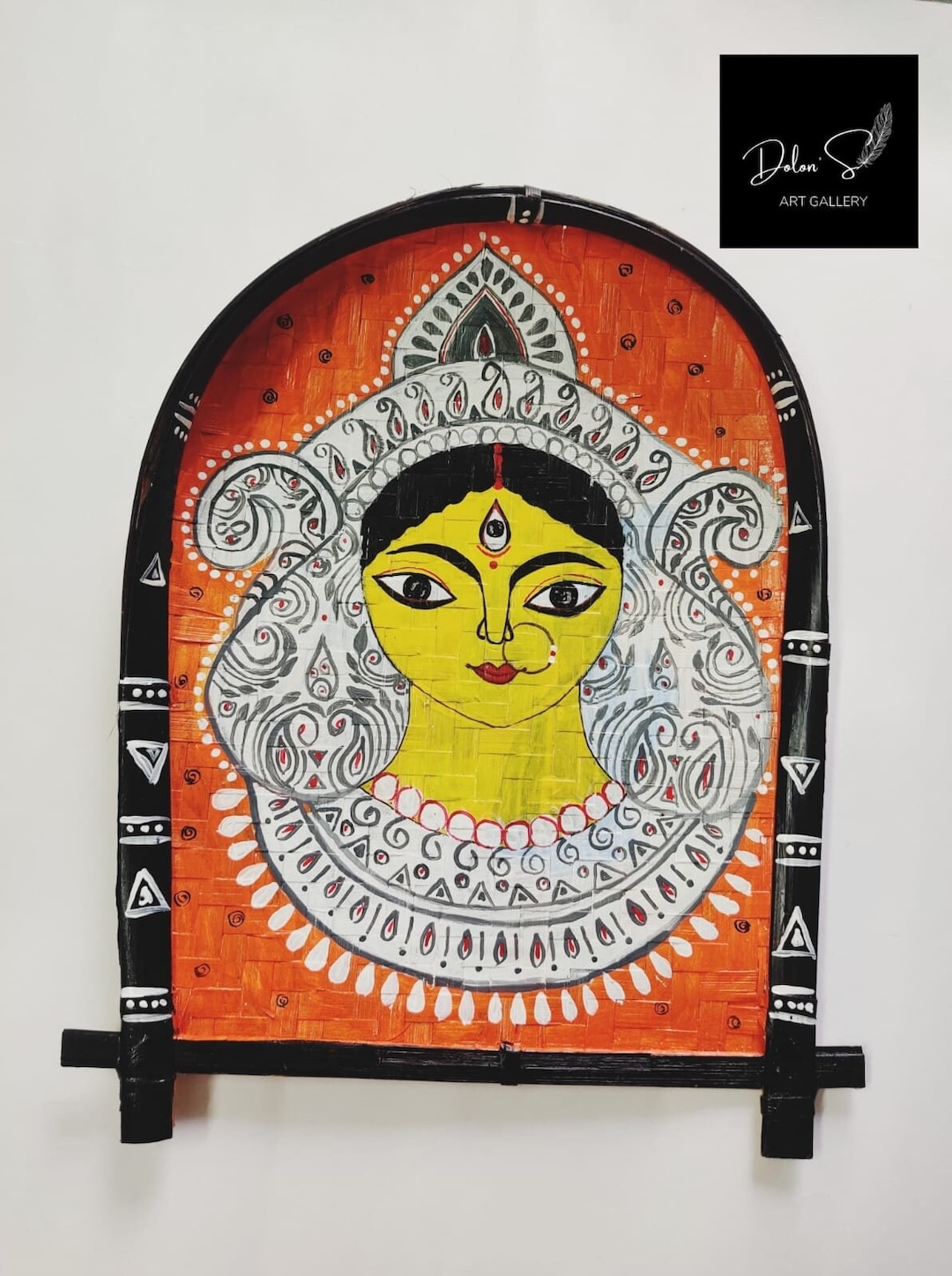 Bengali Wall Art Durga Painting on Kulo Hand-painted Gift for Wedding ...