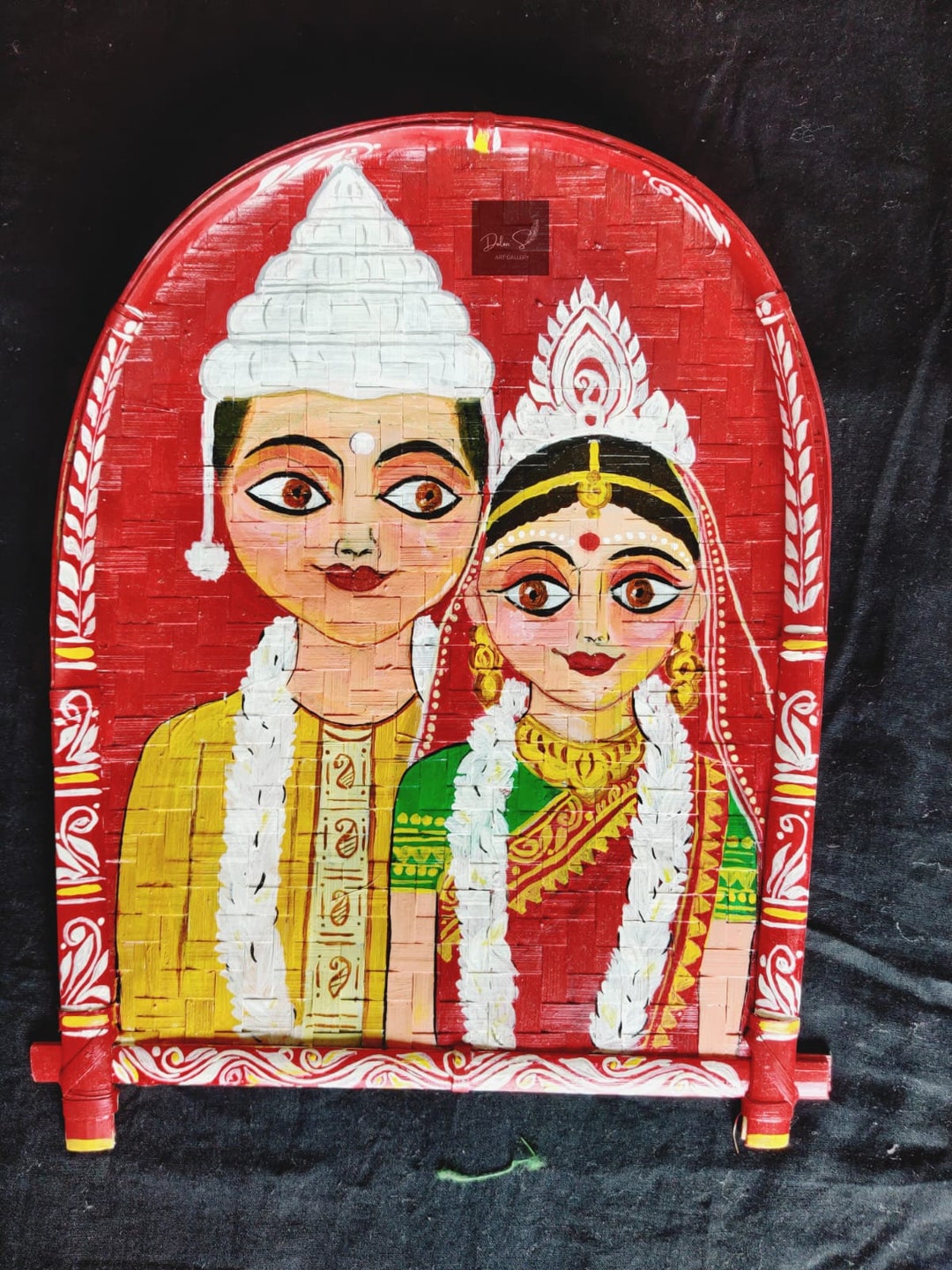 Bengali Wedding Kulo Wall Kulo Art Hand-painted Bou Kulo Wall Showpiece ...