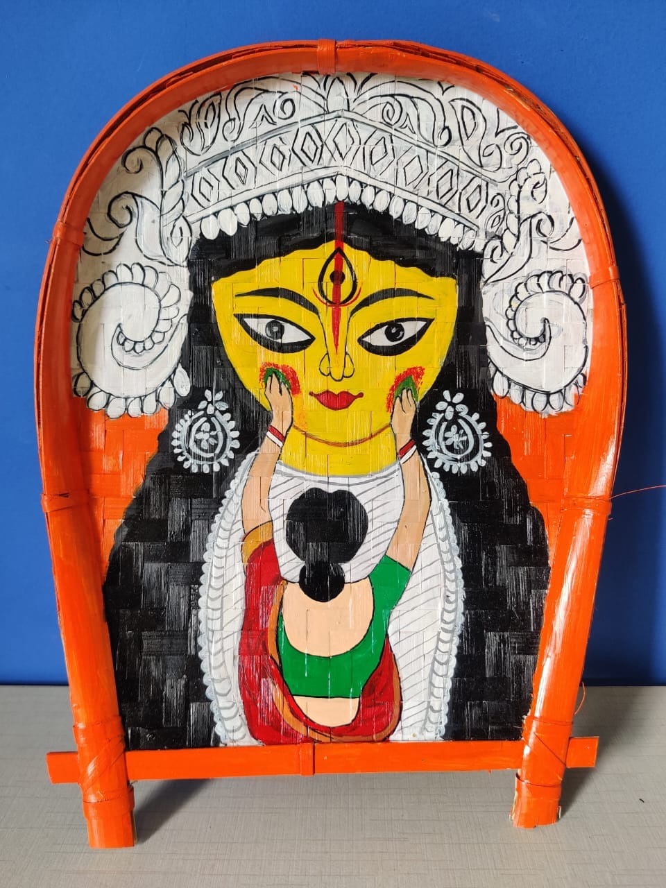 Bengali Wedding Kulo With Gachkouto Wall Kulo Art Hand-painted Bou Kulo ...