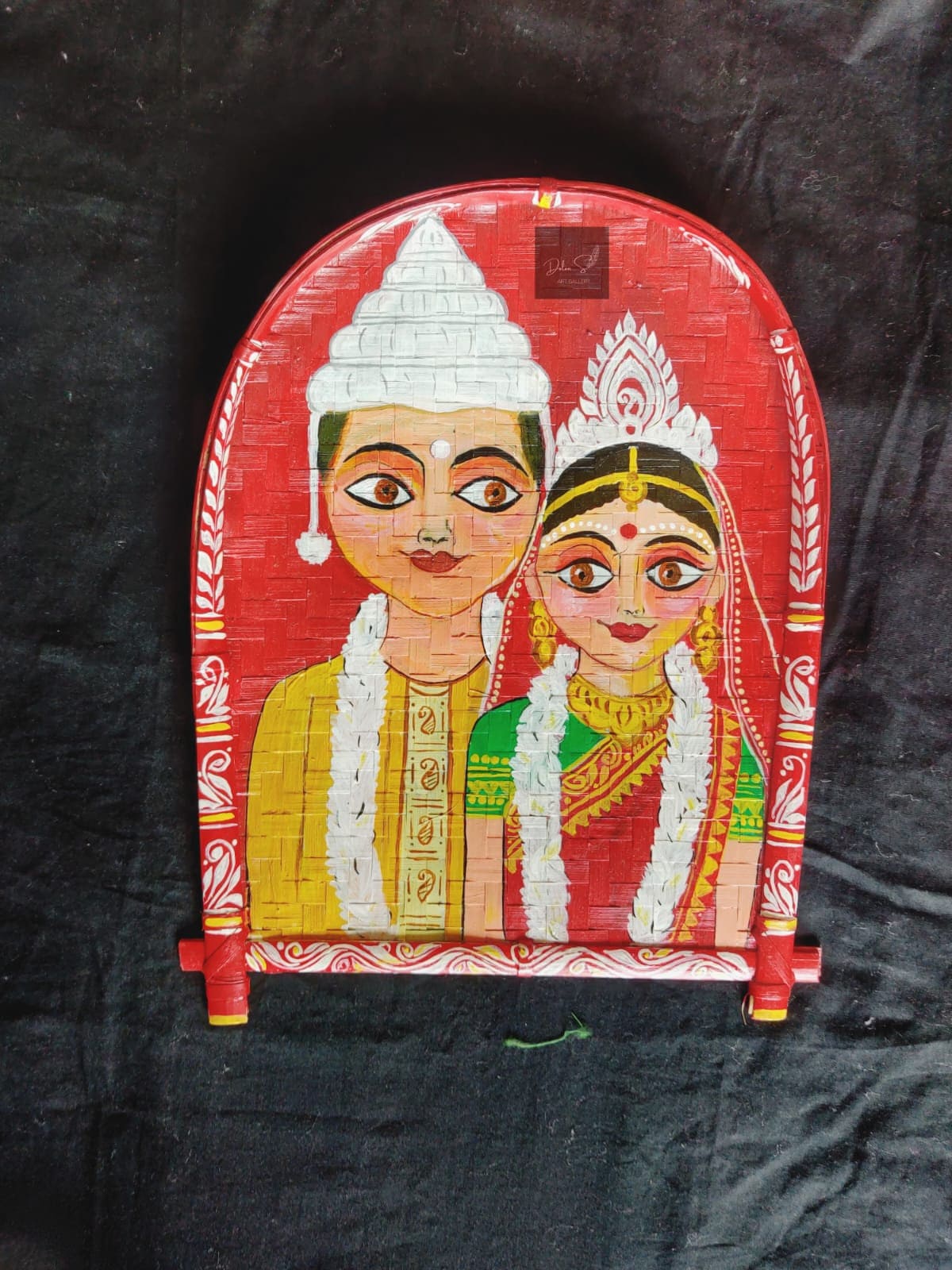 Bengali Wedding Kulo Wall Kulo Art Hand-painted Bou Kulo Wall Showpiece ...