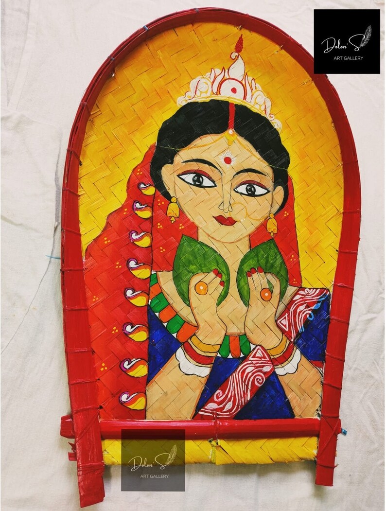 Bengali Wedding Bou Kulo | Wall Kulo Art | Hand-painted Bou Kulo | Wall ...