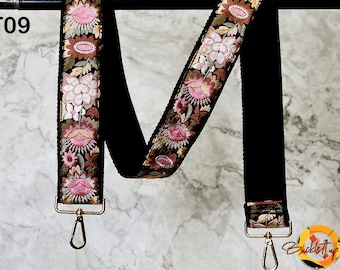 Embroidered Purse Strap Crossbody Strap for Purses Boho Bage Strap ...