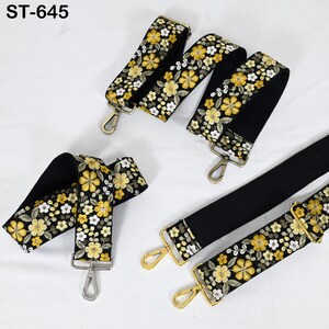 Yellow Embroidery Replacement Purse Strap Crossbody Strap for Purses ...