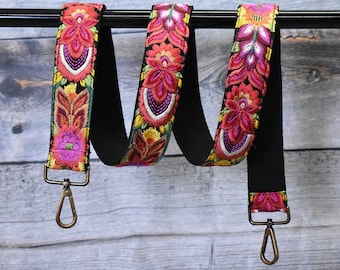 Embroidered Purse Strap Crossbody Strap for Purses Boho Bage Strap ...