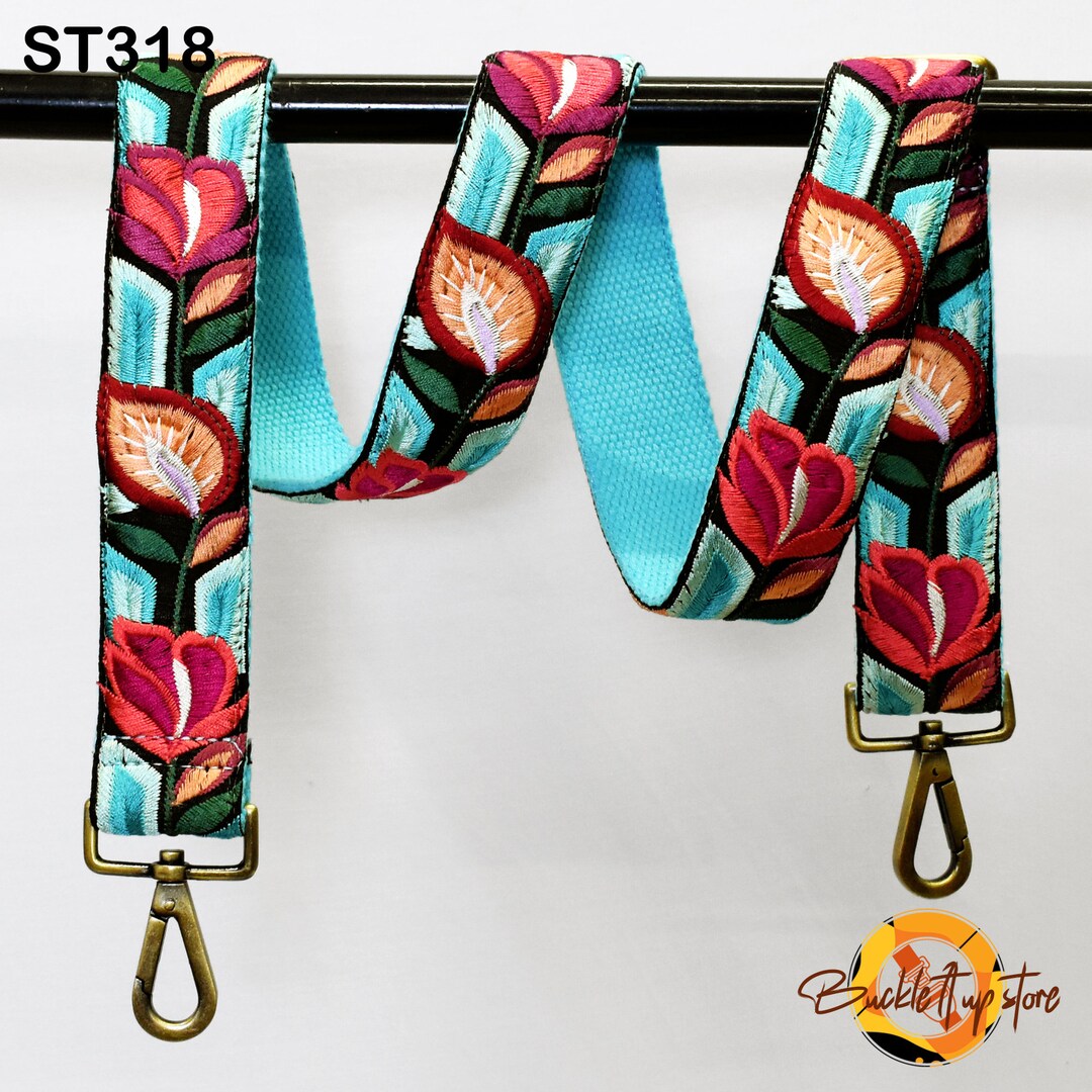 Embroidered Detachable Crossbody Strap for Purses Bags Embroidery ...