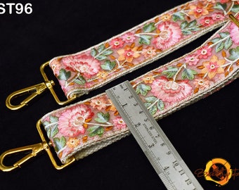 Embroidered Canvas Bag Strap Purse Strap Messenger Crossbody Strap for ...