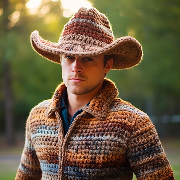 Crochet Cowboy Hat - Etsy