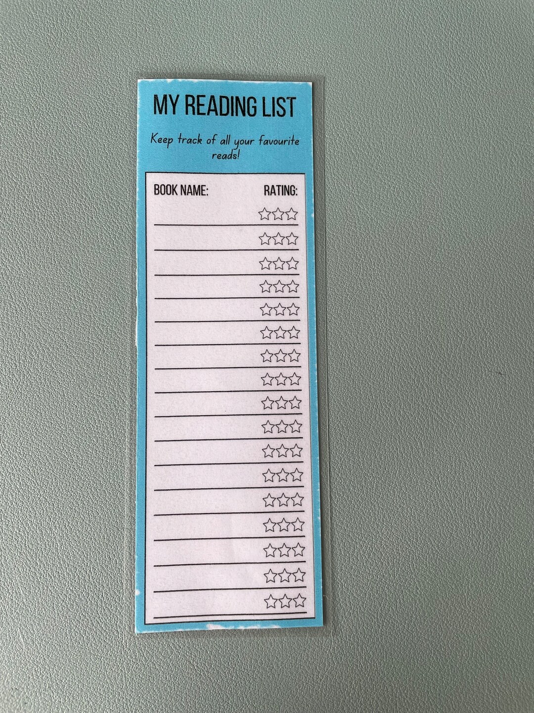 My Reading List/record Bookmark - Etsy UK
