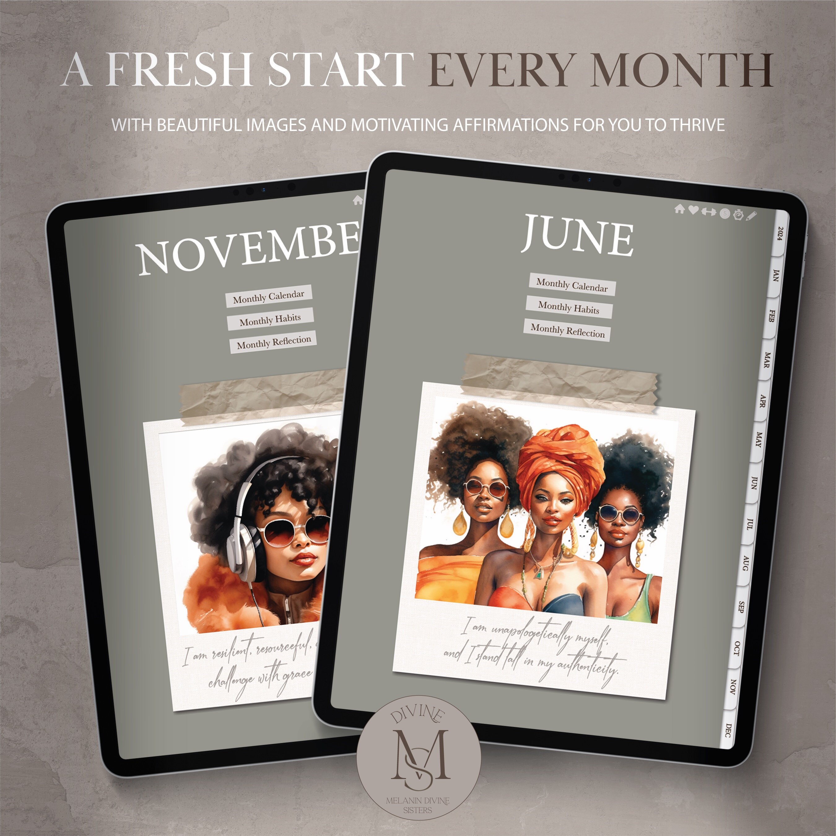 2024 BLACK GIRL Planner 2024 Digital Planner Black Girl - Etsy México