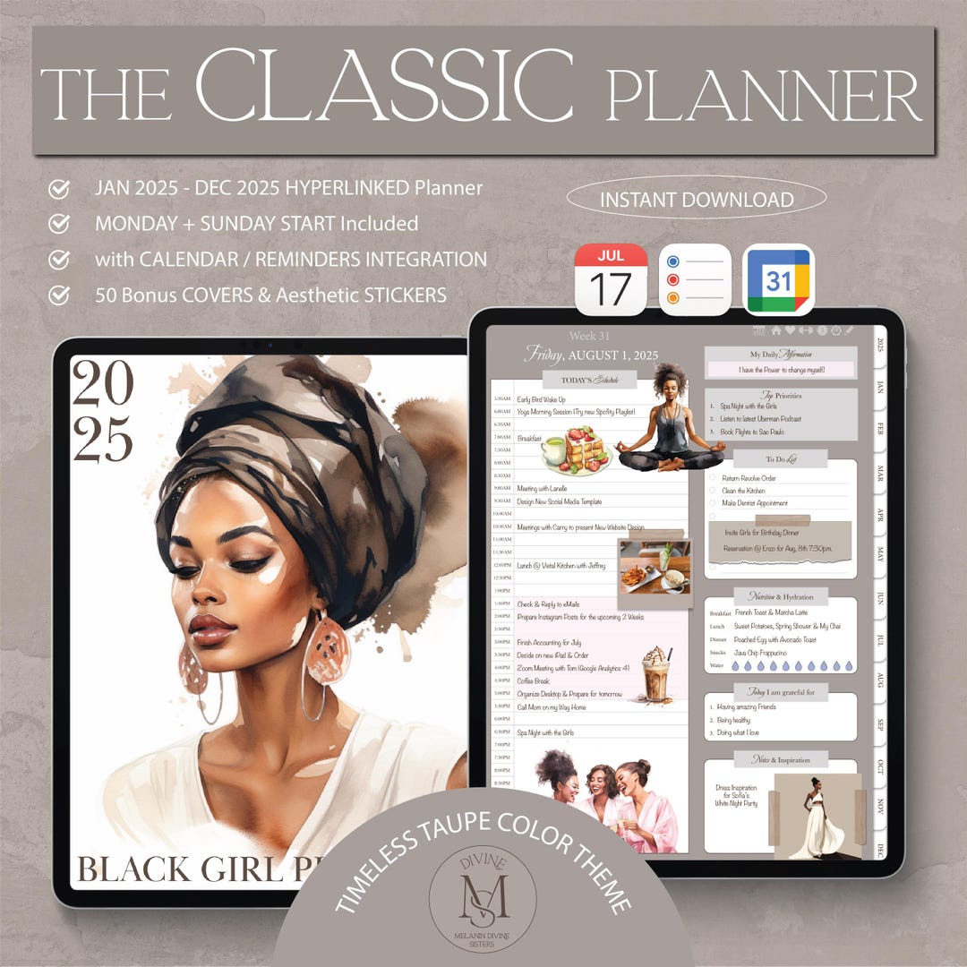 2025 Digital Planner for Goodnotes, Notability, iPad & Tablet ...