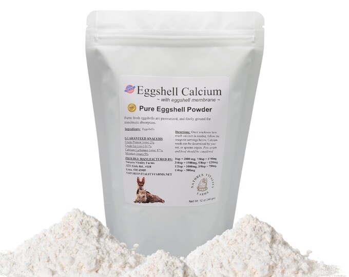 Organic Eggshell Powder, Pasteur-raised, Grounded Brown Eggshells. 6 Oz ...
