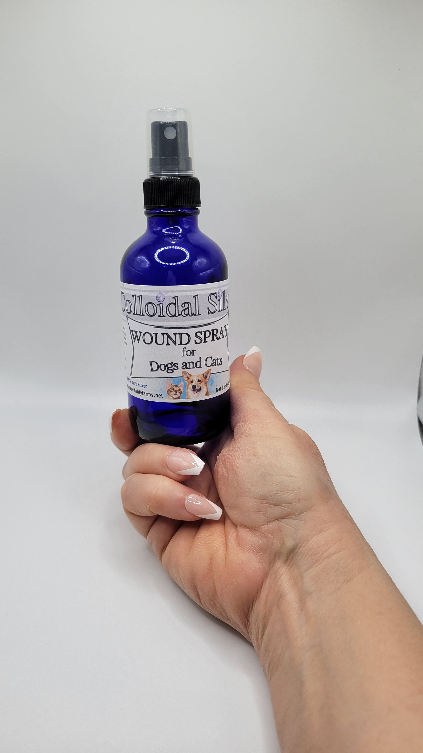 Colloidal Silver Spray for Dogs & Cats - 10 PPM, 4 Oz Glass Bottle ...