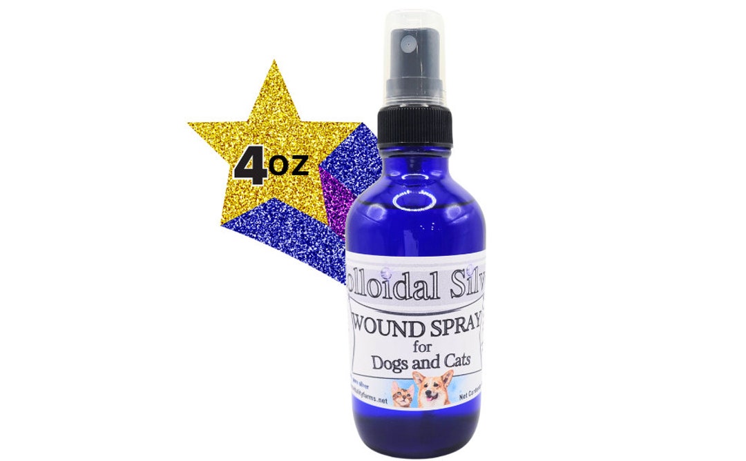 Colloidal Silver Spray for Dogs & Cats - 10 PPM, 4 Oz Glass Bottle ...