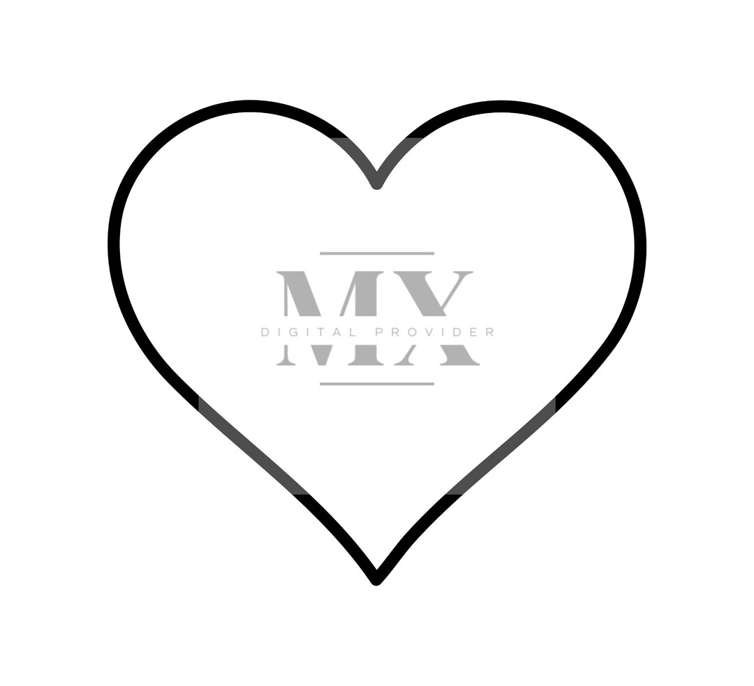 Heart Digital Download in 8 Formats Png Jpg Pdf Svg Tiff Psd Eps Dxf ...