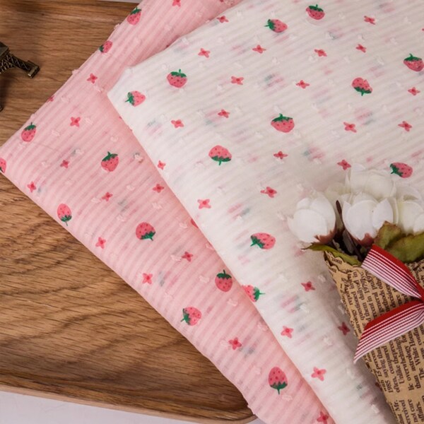 Strawberry Fabric - Etsy