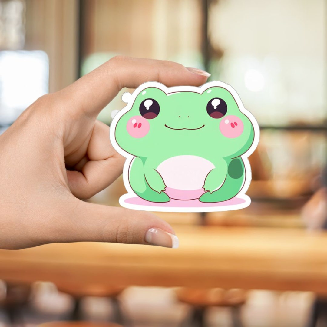 Fat Frog Sticker Kawaii Frog Stickers Cute Frog Sticker - Etsy