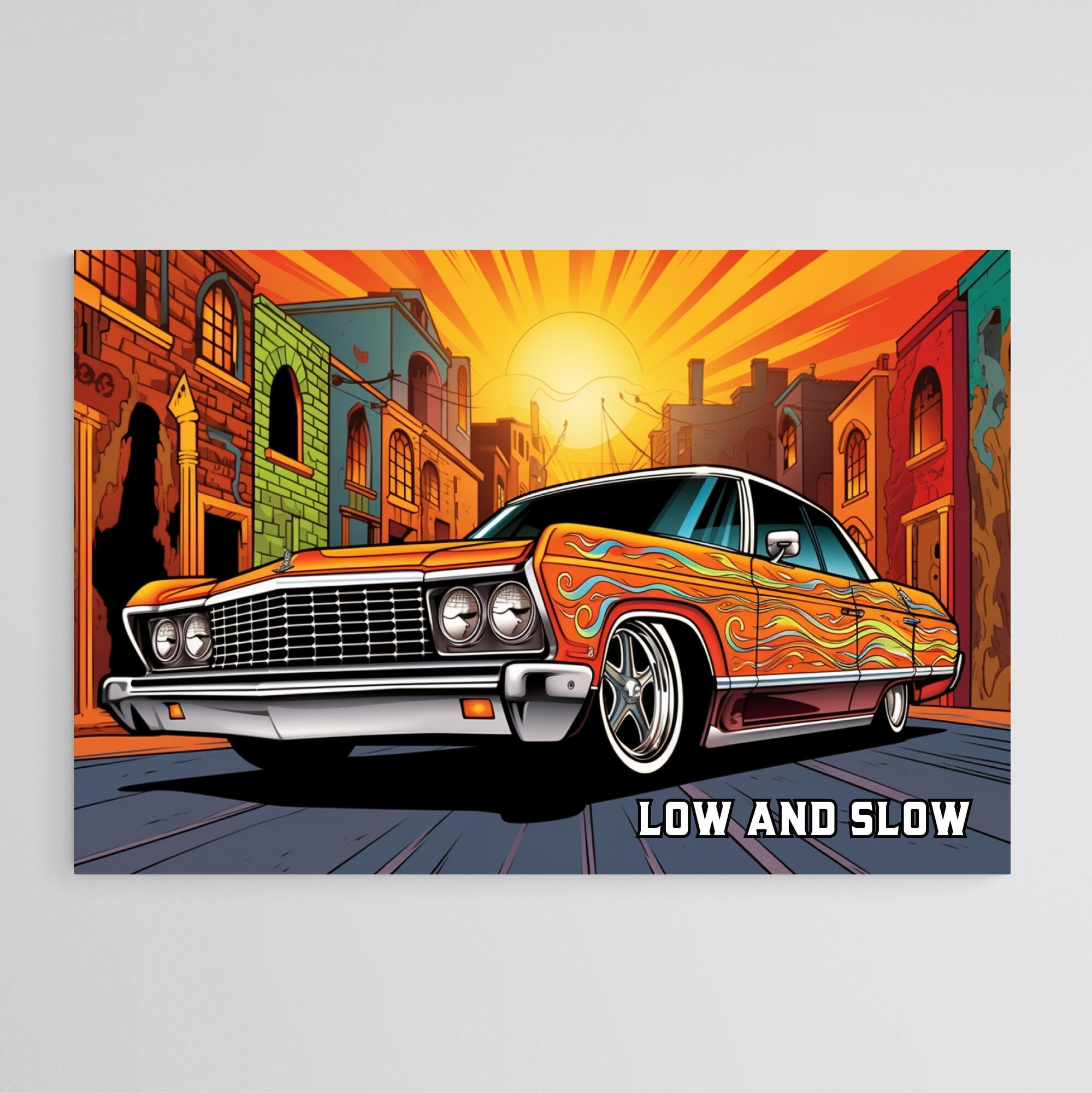 Lowrider Poster, Low and Slow, Car Enthusiast, Printable Wall Art ...
