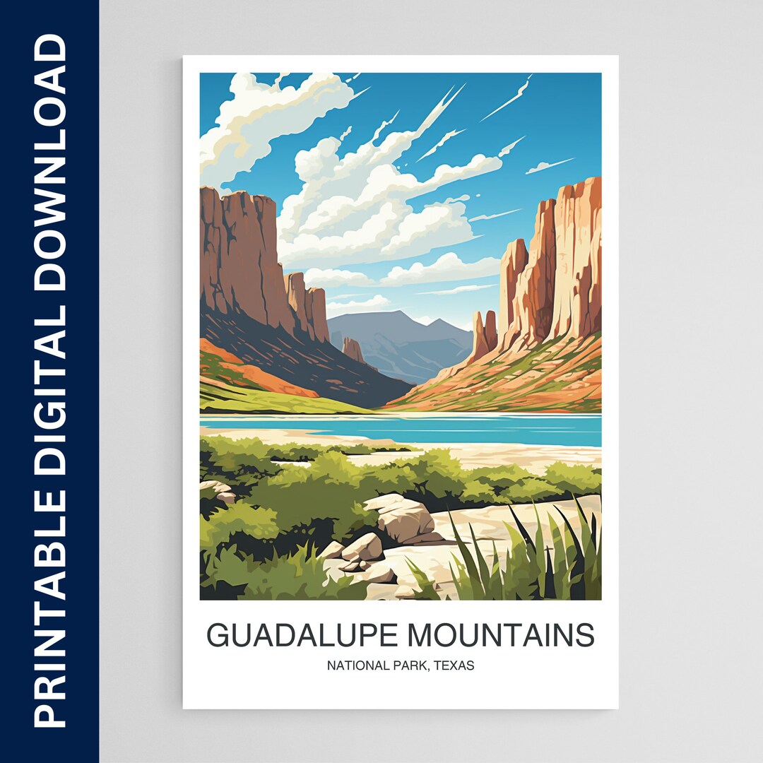 Guadalupe Mountains National Park Poster, Texas Print, Wall Art, Gift ...