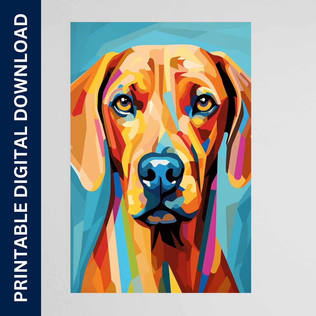 Rhodesian Ridgeback Dog Poster, Dog Art, Artwork, Gift, Poster, Print ...