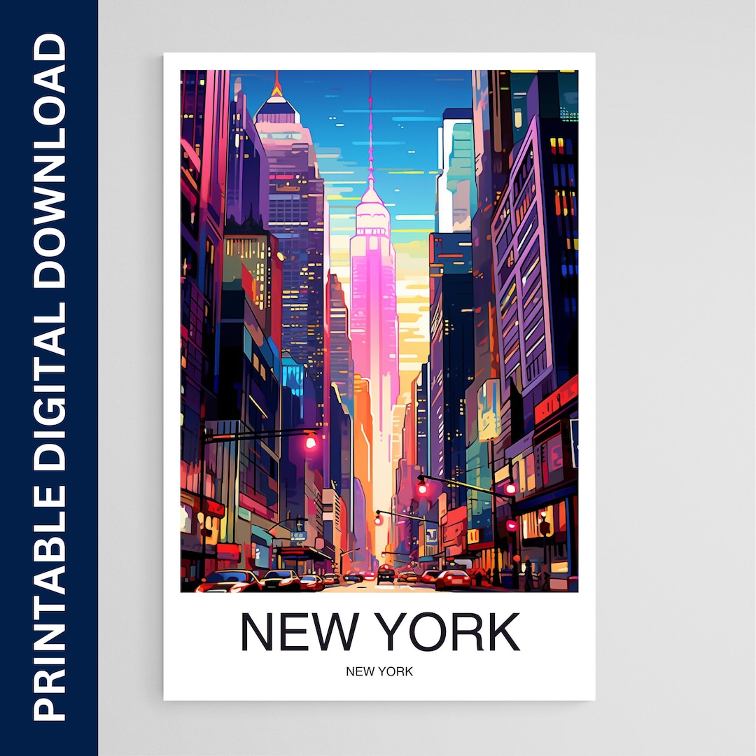 New York Travel Poster, New York Art, Artwork, Gift, Poster, Print ...