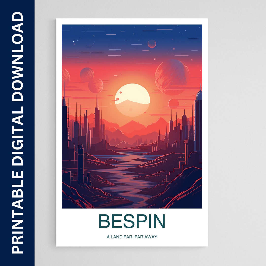 Bespin Travel Print Wall Art, A Land Far Far Away, Travel Poster ...