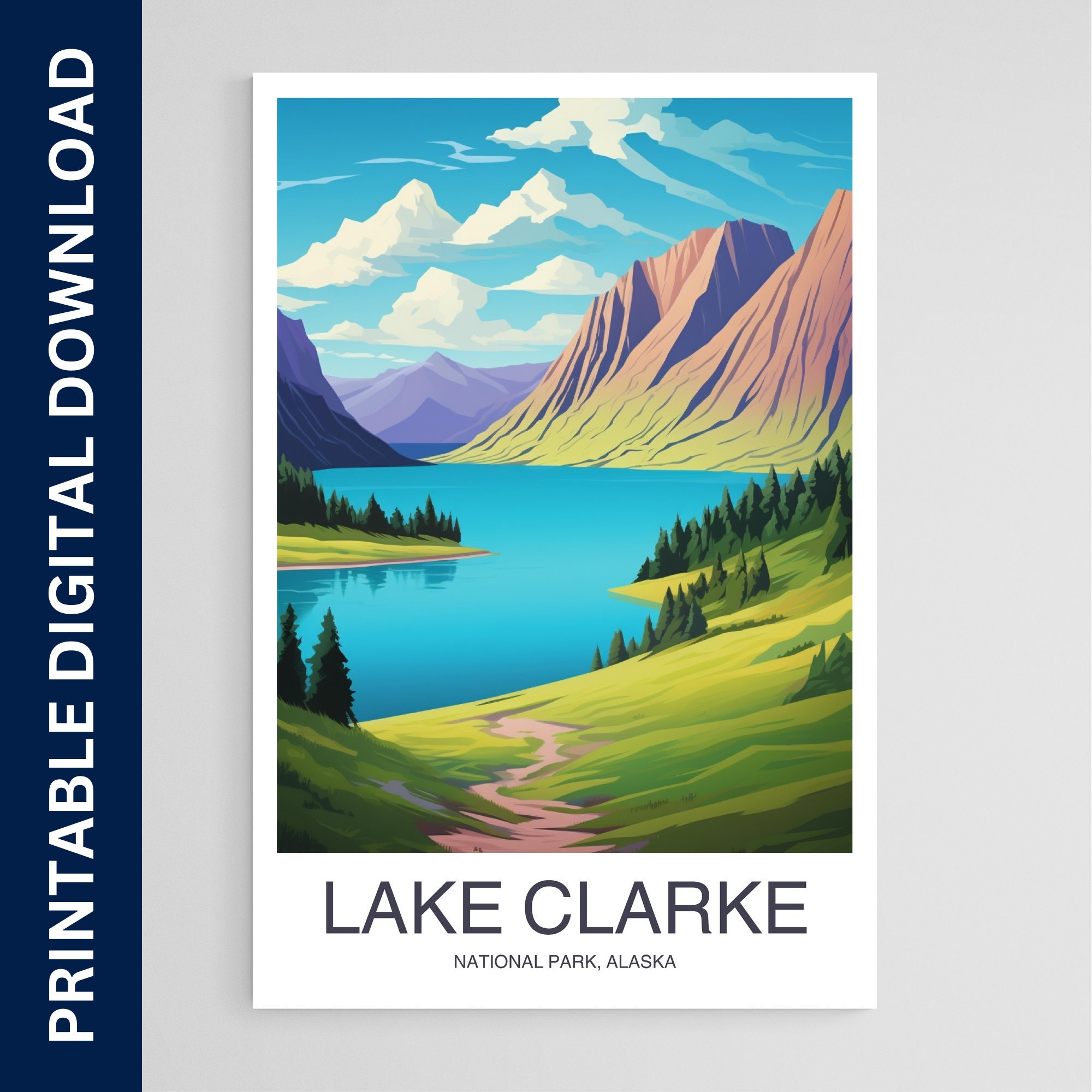 Lake Clarke National Park Poster, Alaska Print, Wall Art, Gift, Home ...
