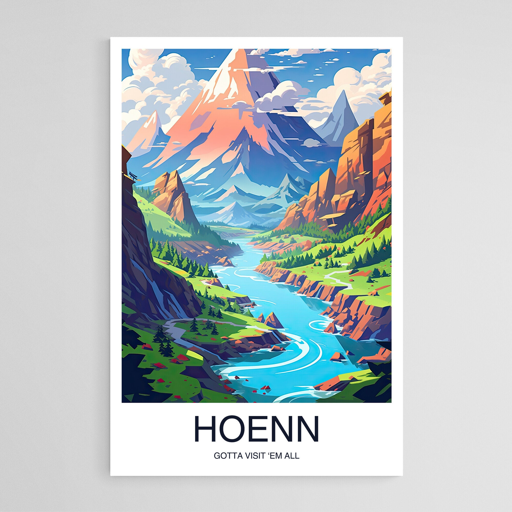 Hoenn Travel Poster, Space Art, Artwork, Gift, Poster, Print, Wall Art ...