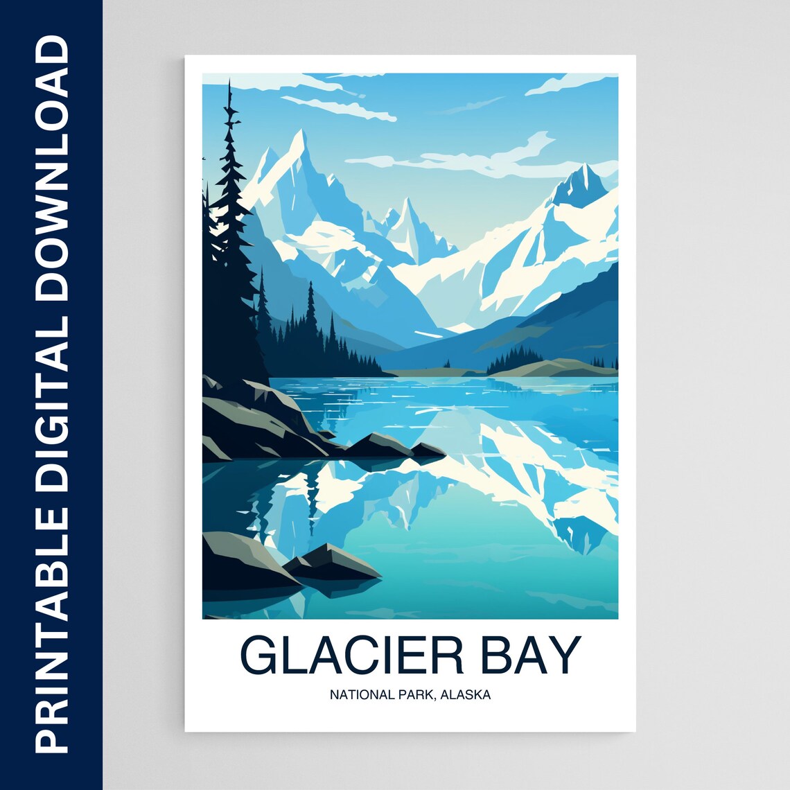 Glacier Bay National Park Poster, Alaska Print, Wall Art, Gift, Home ...