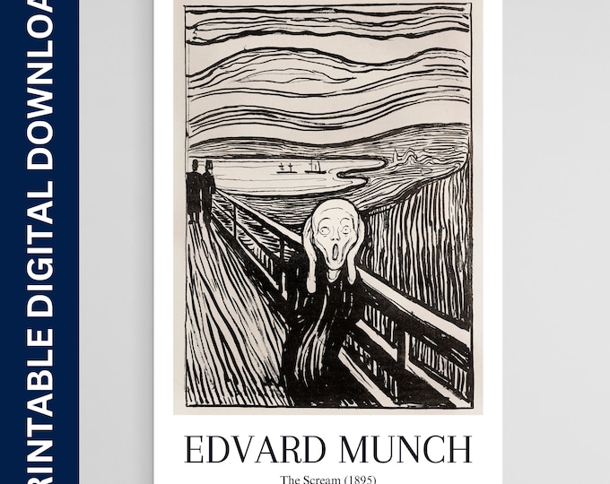 The Scream by Edvard Munch, the Scream Print, Munch Print, Munch Wall ...
